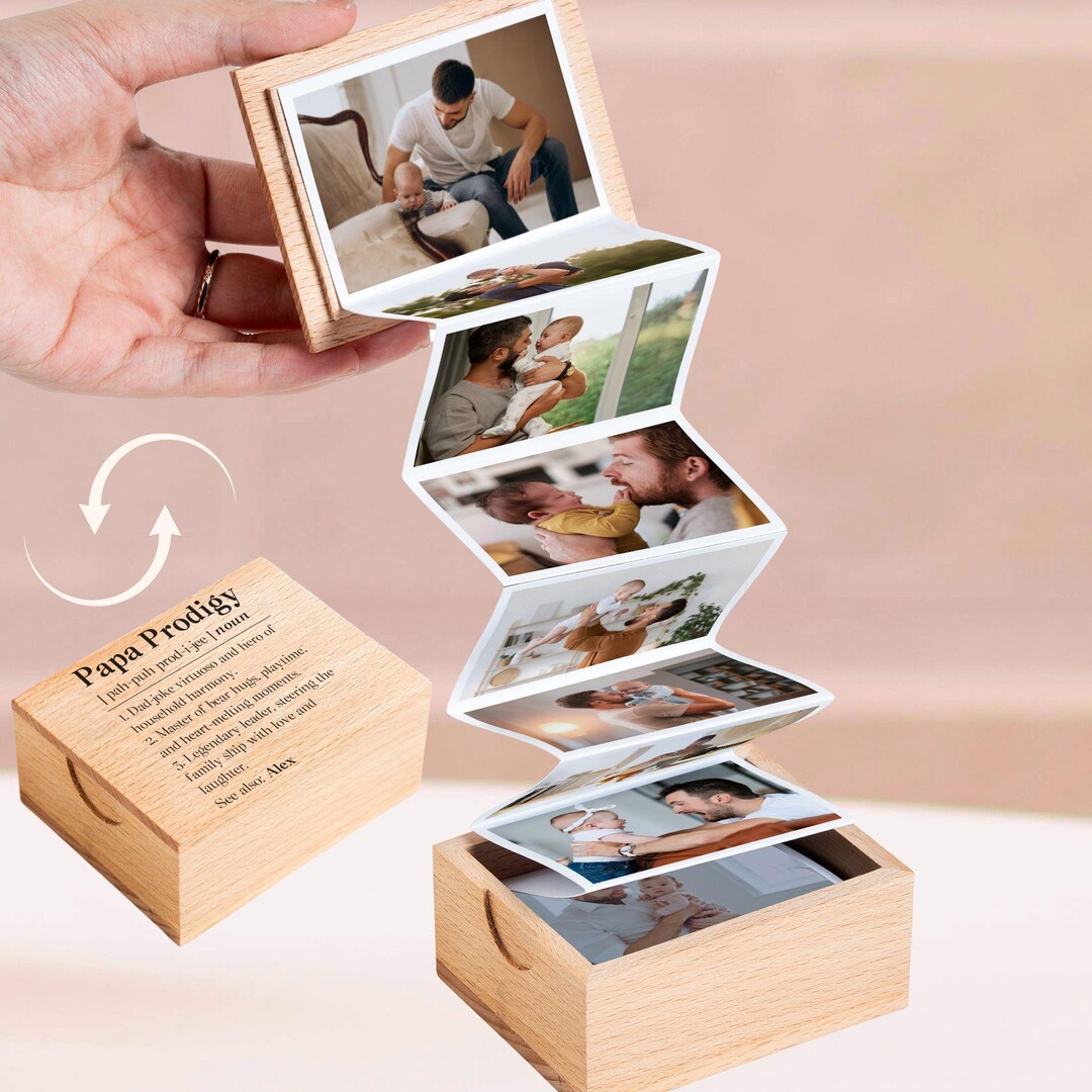 Personalized Papa Prodigy Definition Pull Out Photo Album, Father's Day ...