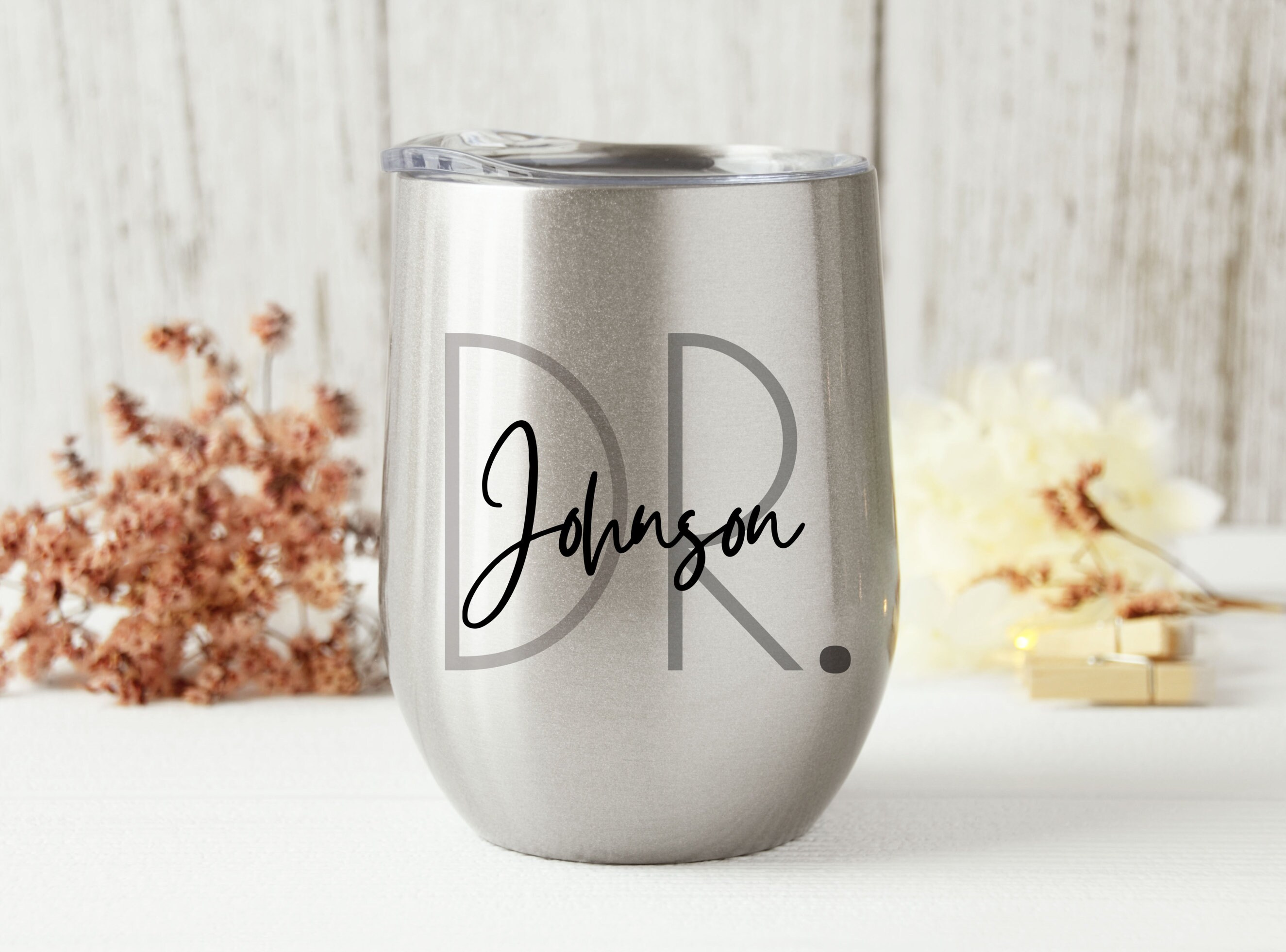 Custom Doctor Wine Tumbler, Personalized Dr Name Gift, Phd Graduation ...