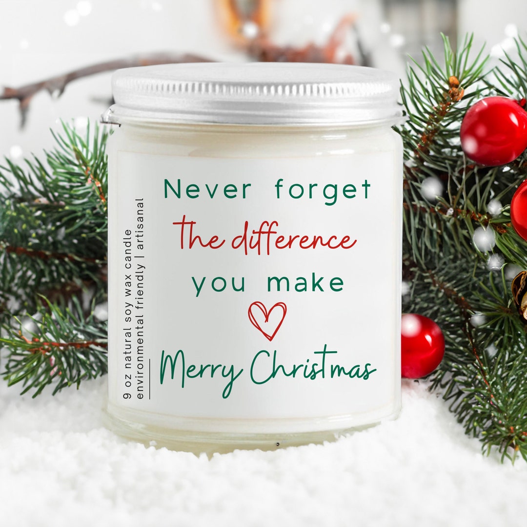 Secret Santa Employees Candle, Inspirational Christmas Corporate Gift ...