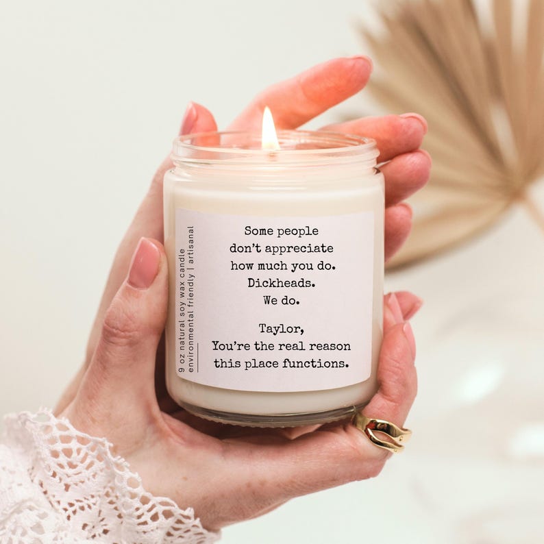 Personalized Coworker Appreciation Candle, Office Admin Gift ...