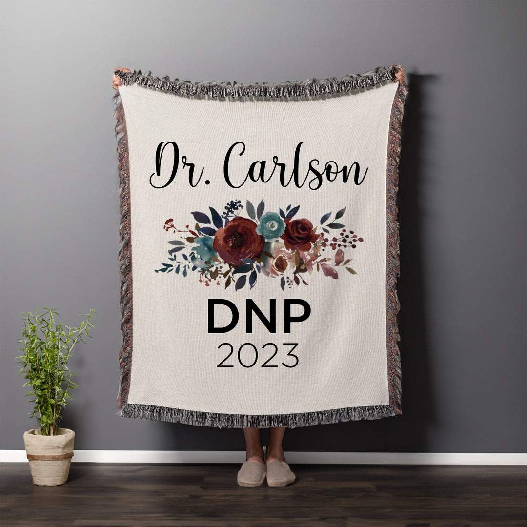 Personalized Dnp Graduation for Her Woven Blanket, Dnp Graduate Women ...
