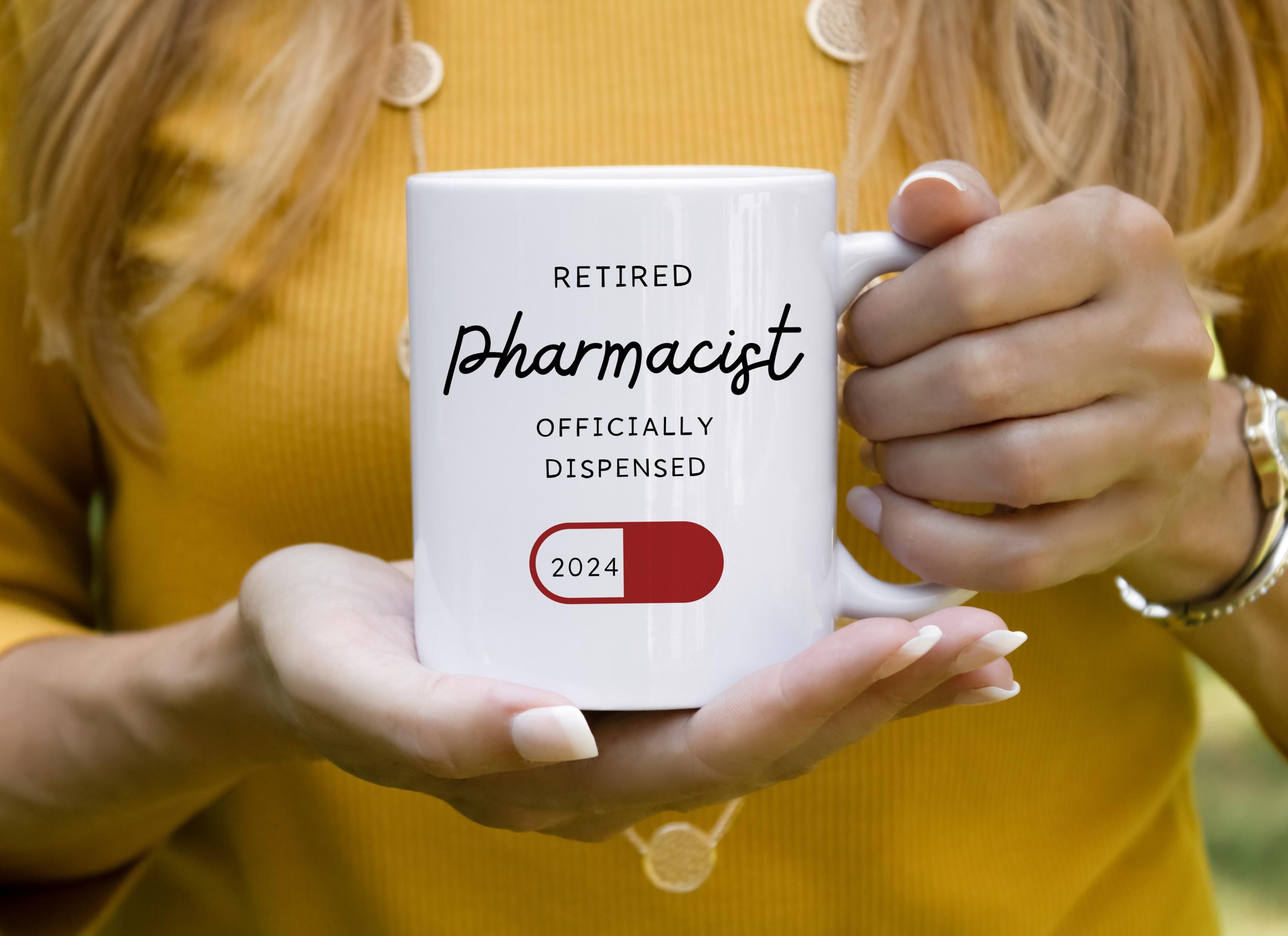 Personalized Retired Pharmacist Funny Mug, Retired Pharmacy Tech Gift ...