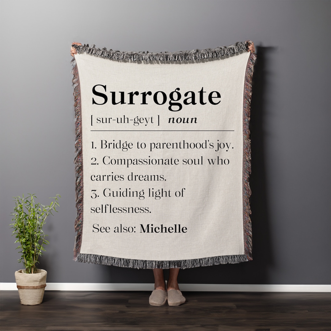 Personalized Surrogate Mom Thank You Woven Blanket, Surrogacy ...