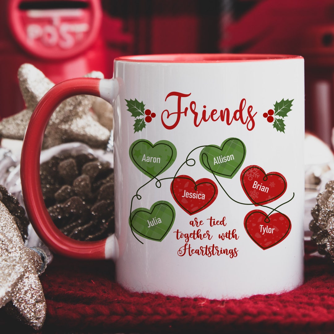Personalized Friends Christmas Mug, Best Friends Gift, Besties Holiday ...