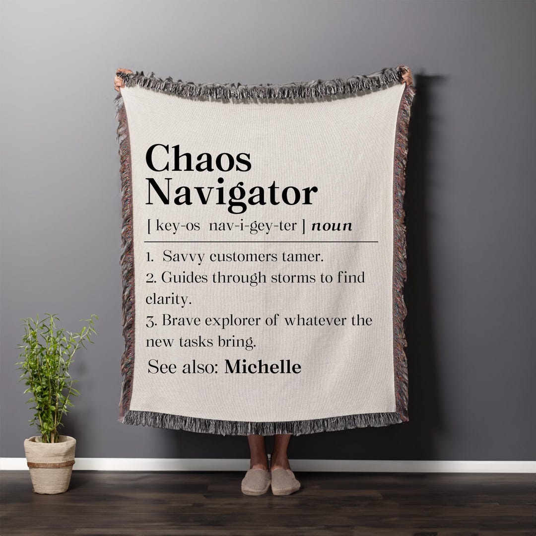 Personalized Chaos Navigator Definition Woven Blanket, Manager ...