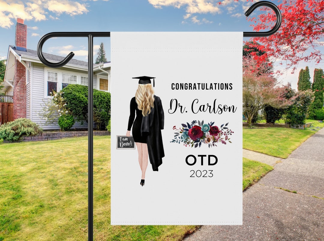 Personalized Doctor of Occupational Therapy Graduation Garden Flag, Otd ...