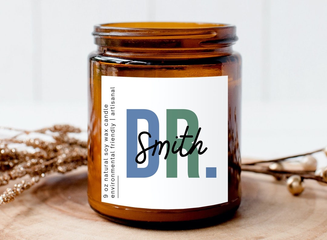 Medical School Grad Candle, Dr Graduation Gift, Dr Name Graduate Candle ...
