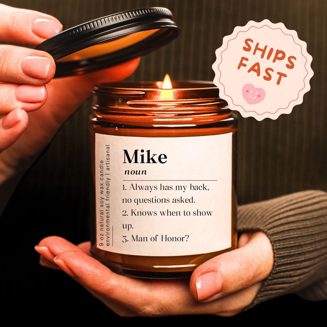 Personalized Man of Honor Proposal Candle, Custom Man of Honor ...