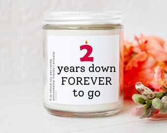 Second Anniversary Candle - Etsy