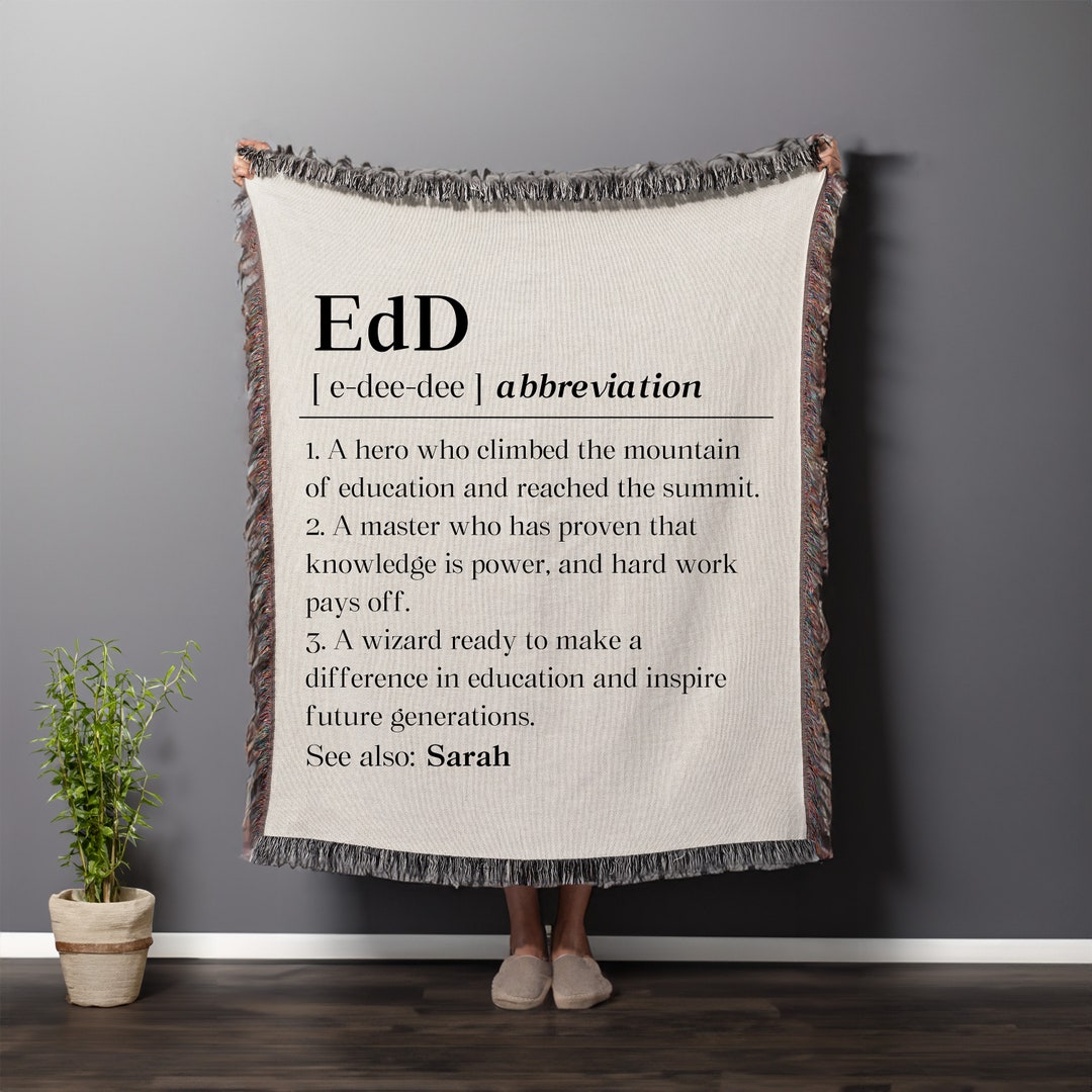 Personalized Edd Graduation Woven Blanket, Custom Doctor of Education ...