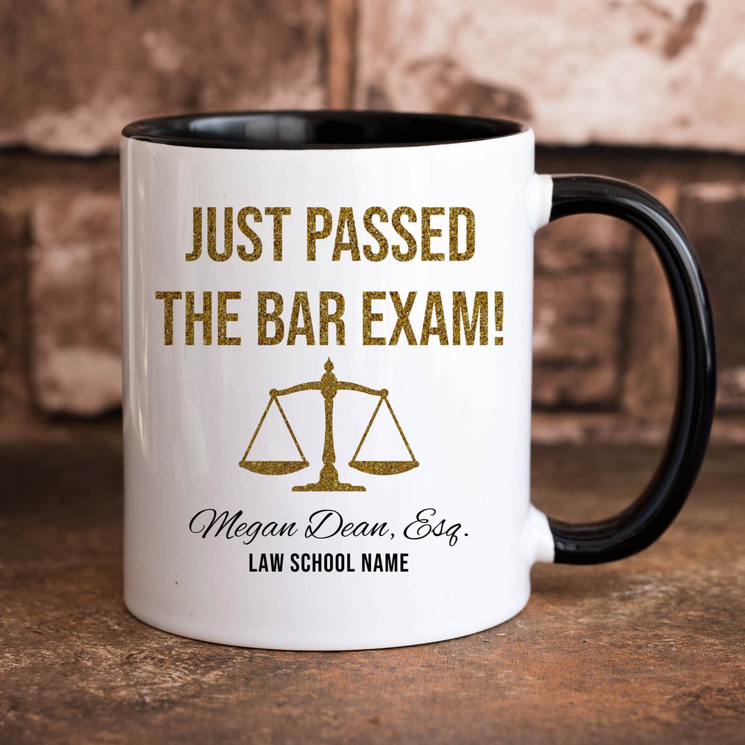 Personalized Bar Exam Congrats Mug, Custom Esq for Daughter Gift, New ...