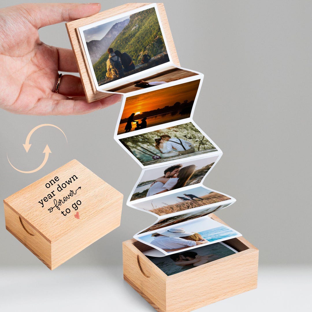 Paper Anniversary Pull Out Photo Album, One Year Down Forever to Go ...