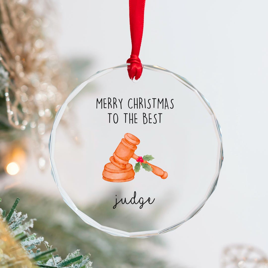 Merry Christmas Best Judge Crystal Ornament, Best Judge Ever ...