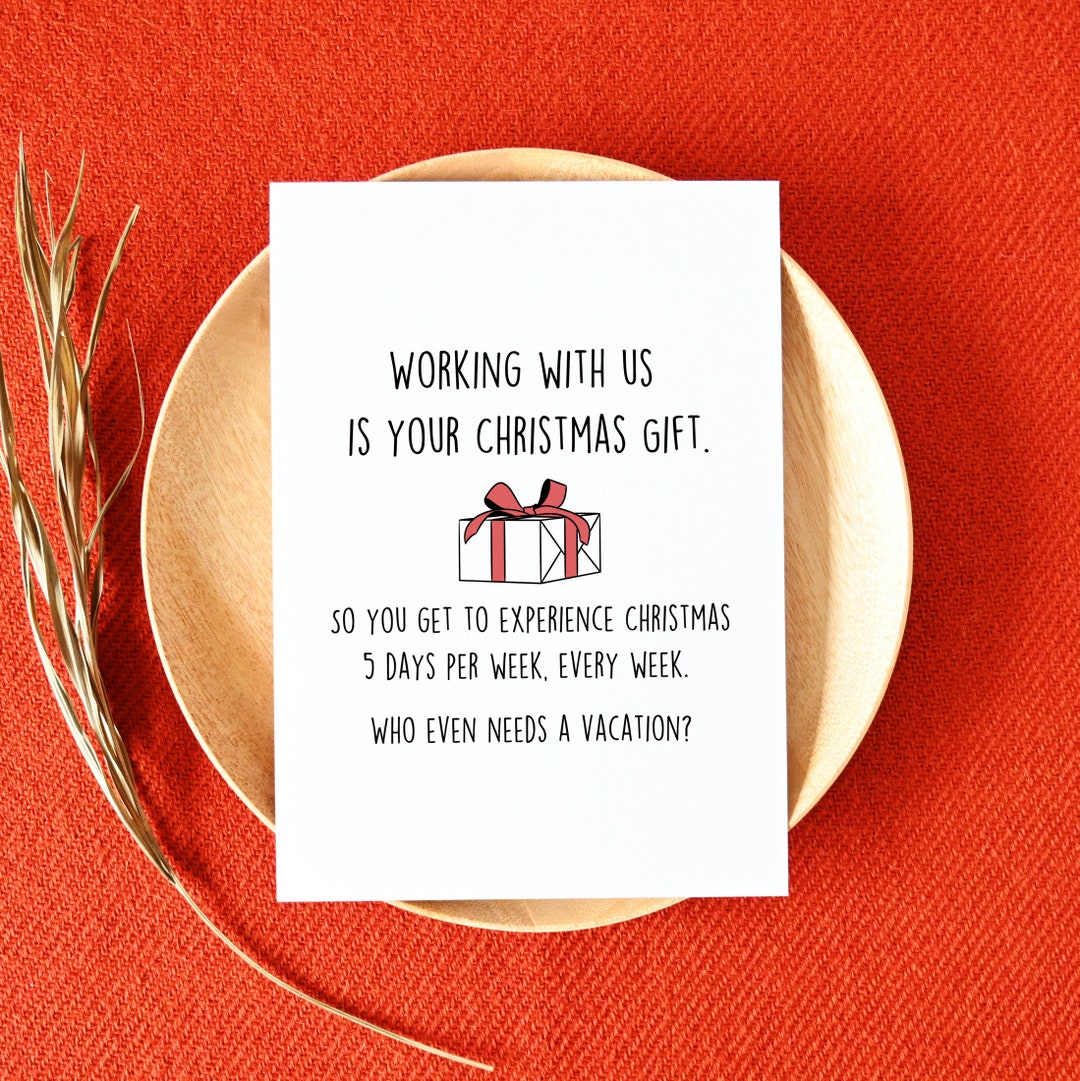 For Coworker Christmas Card, From Boss to Employee Card, Great Work ...