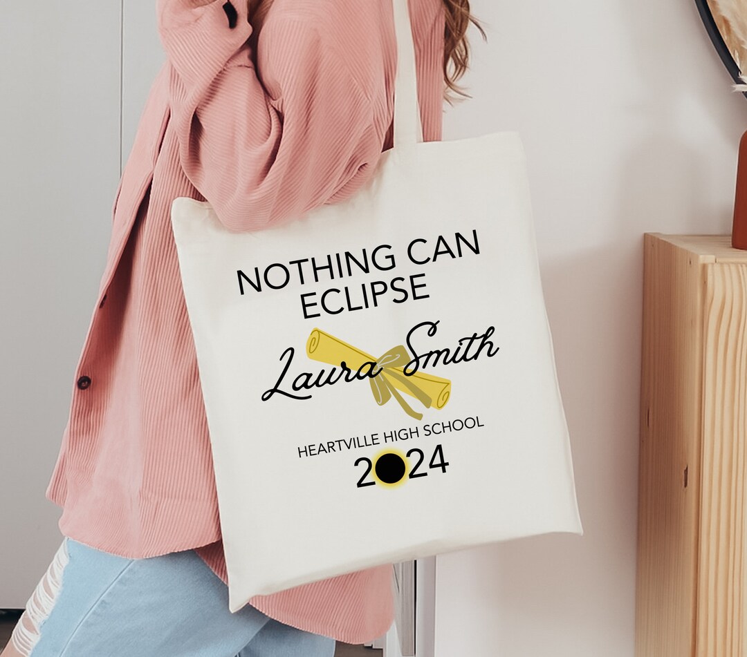 Eclipse High School Graduation Personalized Tote Bag, Graduate 2024 ...