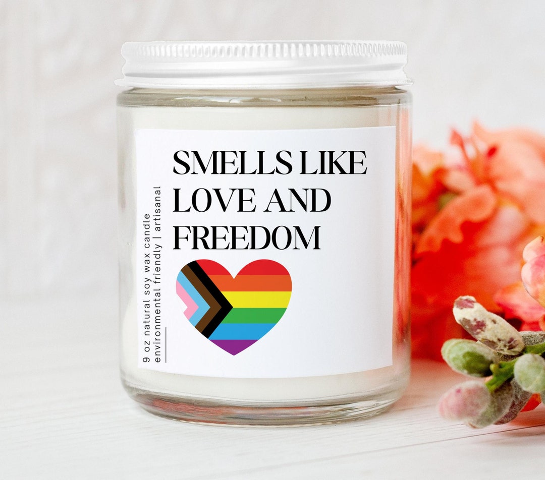Smells Like Love and Freedom Candle, Pride Month Gift, Lgbtq Scented ...