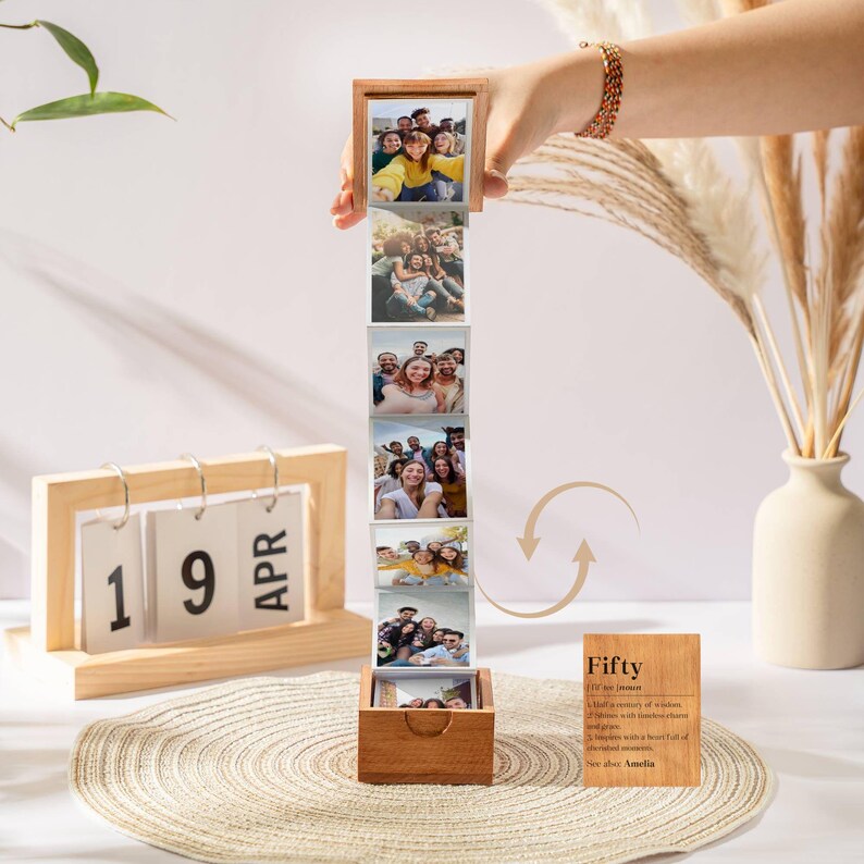 Personalized Fifty Birthday for Her Pull Out Photo Album, 50th Bday ...