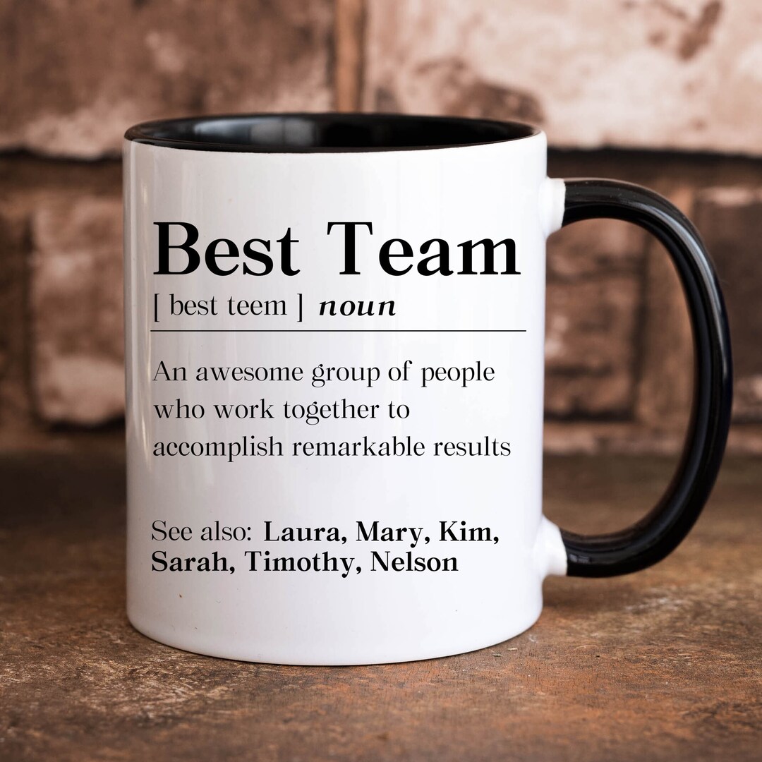 Personalized Best Team Mug, Corporate Christmas Gift, Employee Thank ...
