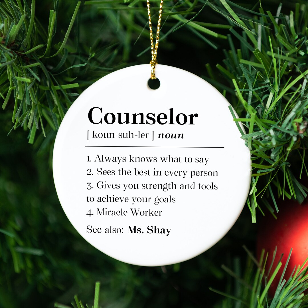Counselor Ornament, Personalized Counseling Gift, School Counselor ...