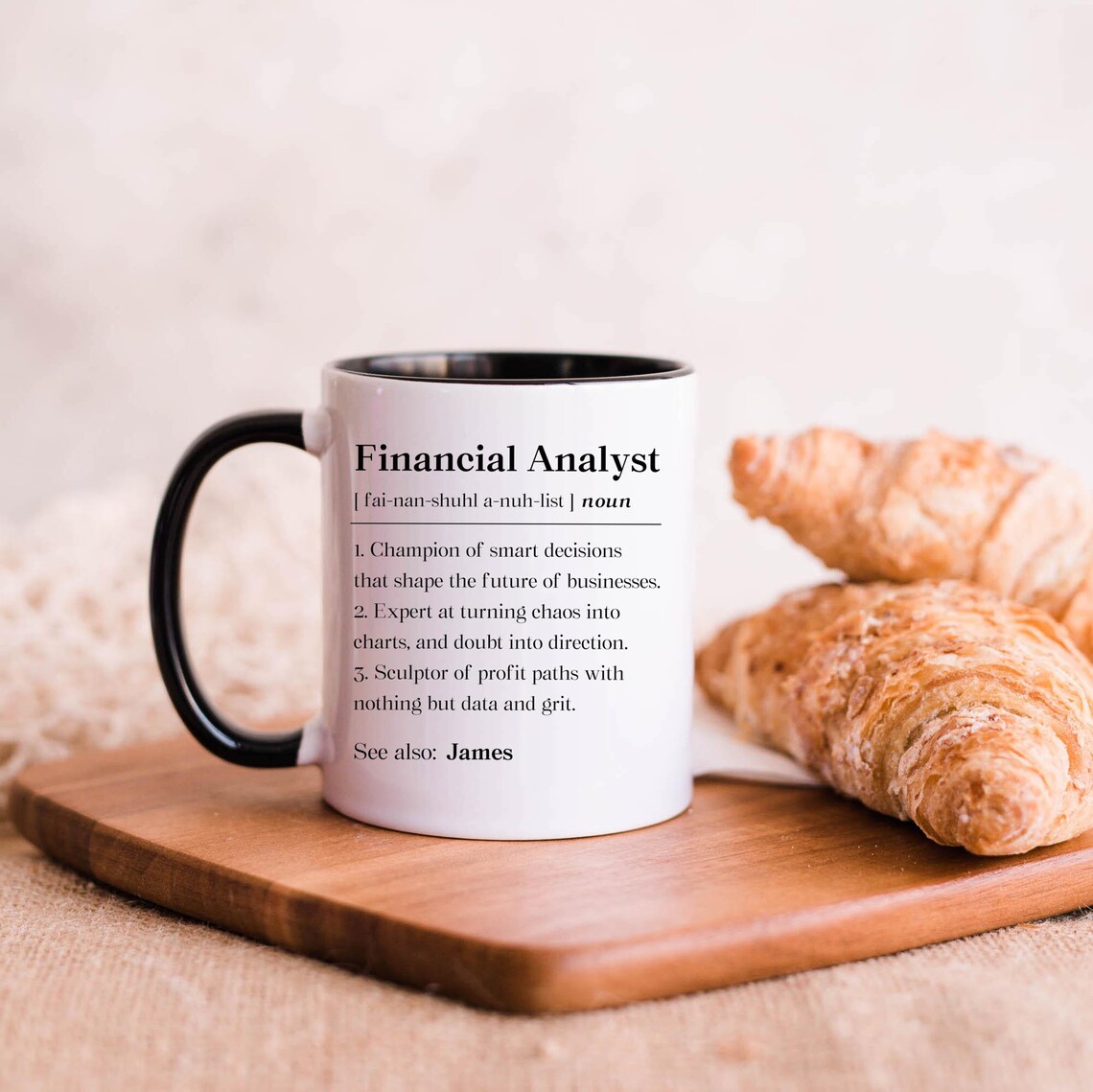 Personalized Financial Analyst Definition Mug, Finance Professionals ...