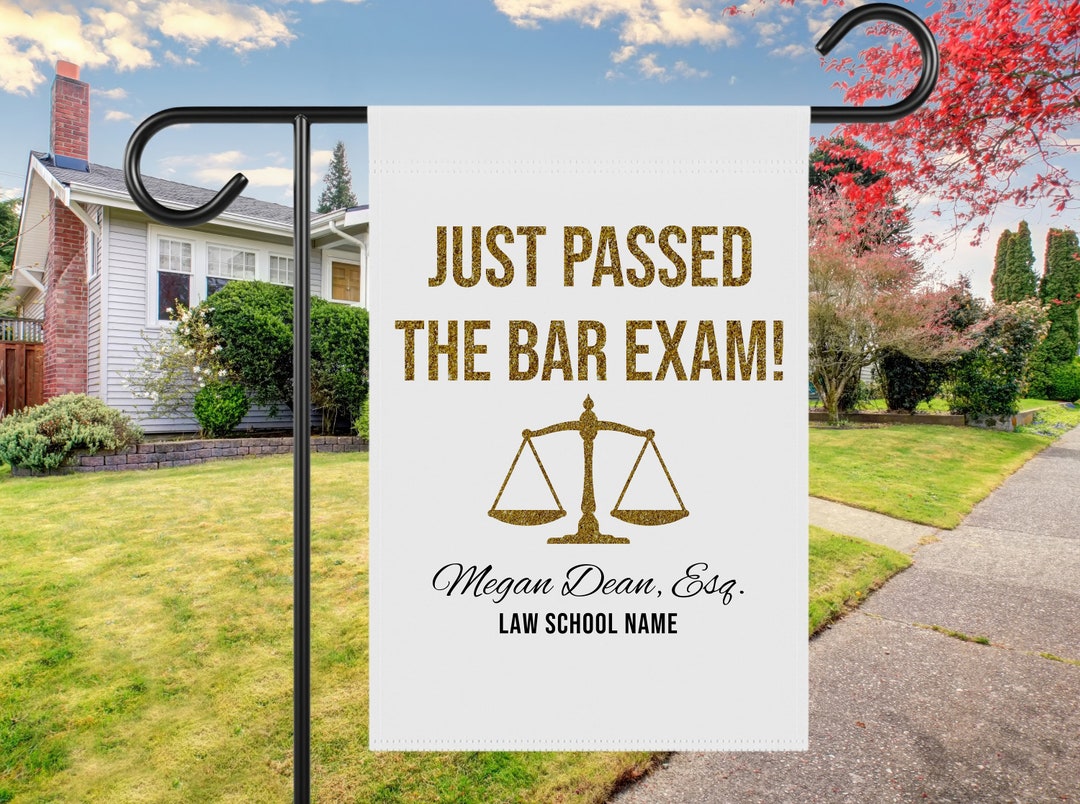 Personalized Bar Exam Congrats Garden Flag, Custom Esq for Daughter ...
