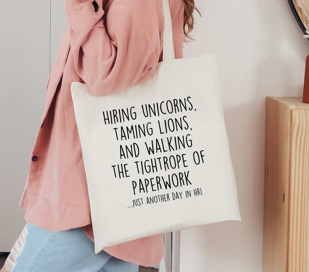 Funny Hr Office Art Tote Bag, Human Resource Professional Day Canvas ...