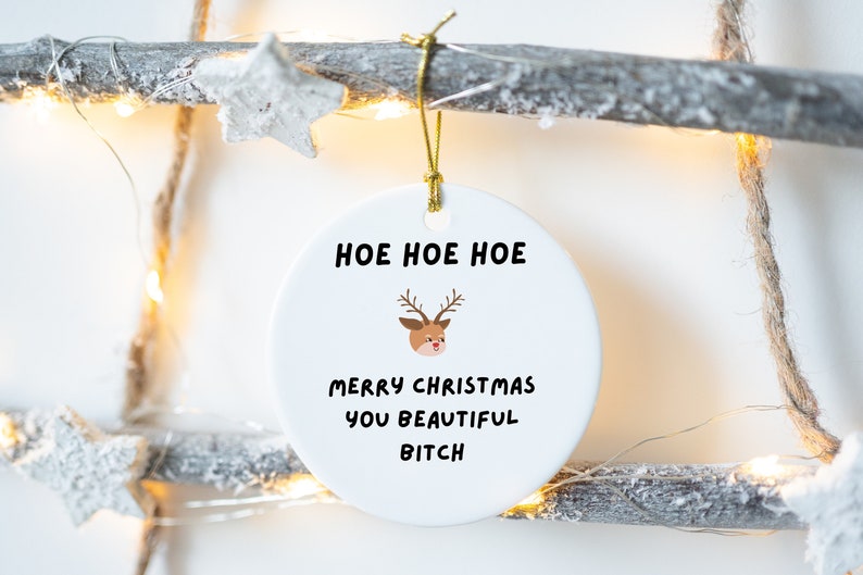 Naughty Cousin Ornament Sweary For Cousin Funny Message Hoe Etsy