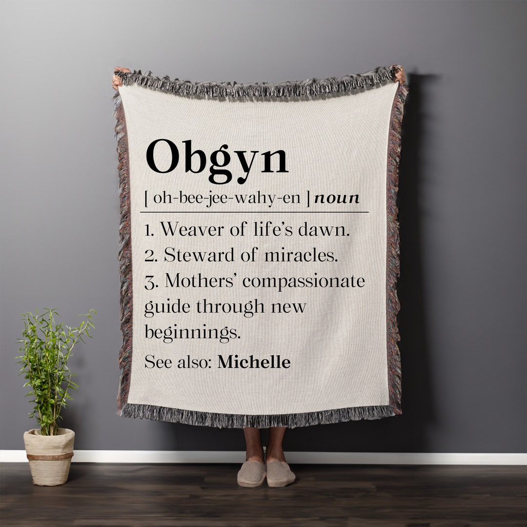 Personalized Obgyn Appreciation Woven Blanket, Obstetrics Graduation ...