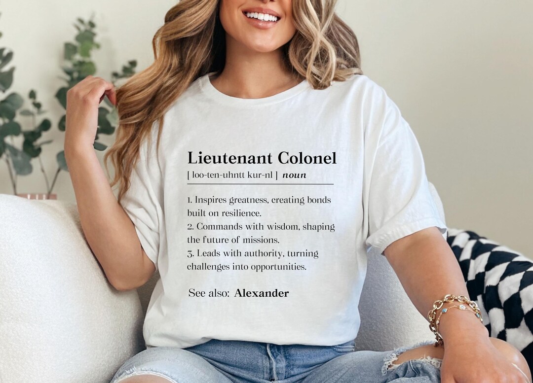 Personalized Lieutenant Colonel Shirt, Lt Col Air Force Gift, Custom ...