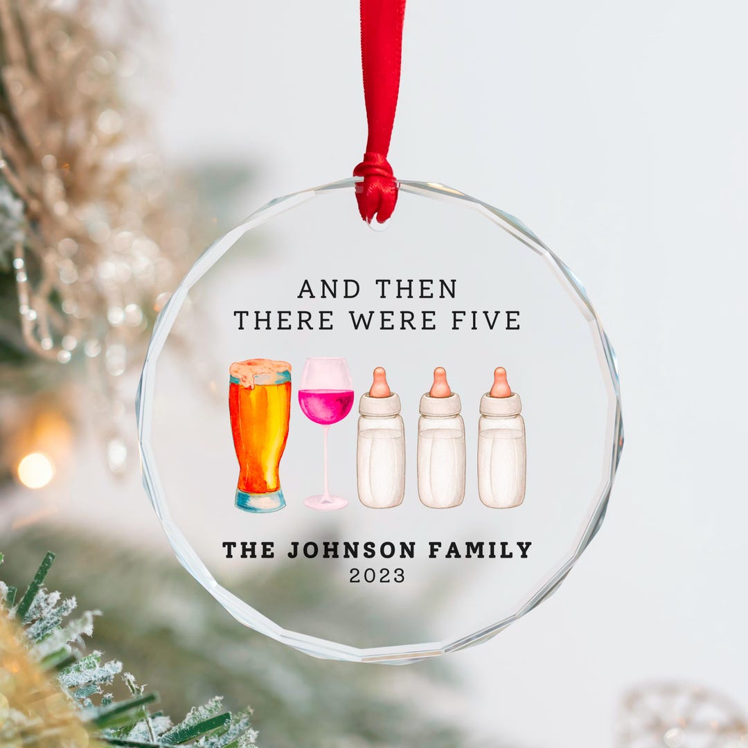 Personalized Triplets First Christmas Crystal Ornament, Custom Triplet ...