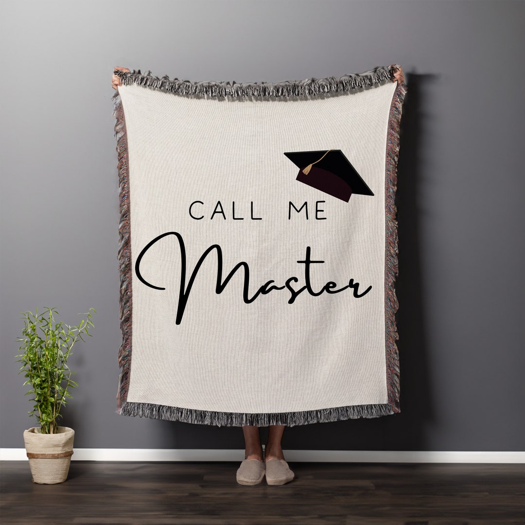 Call Me Master Woven Blanket, Masters Degree Throw Blanket Gift ...