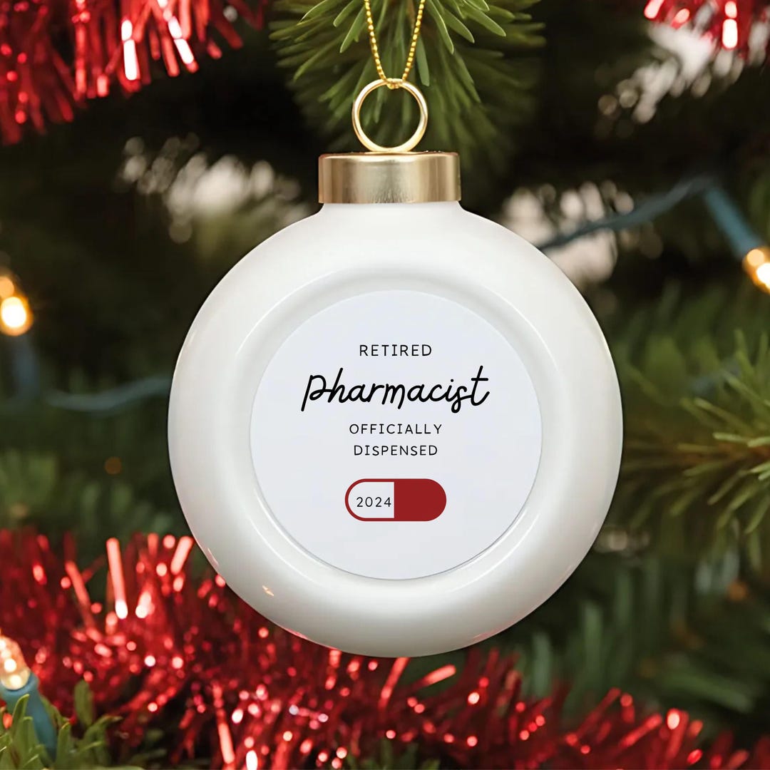 Personalized Retired Pharmacist Funny Ornament, Retired Pharmacy Tech ...