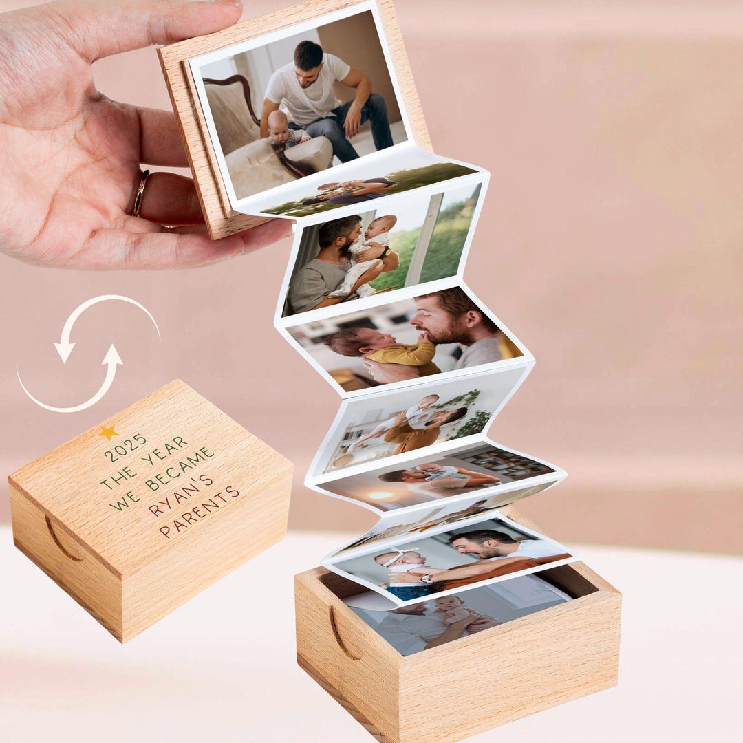 Personalized New Parents Pull Out Photo Album, First Christmas With ...