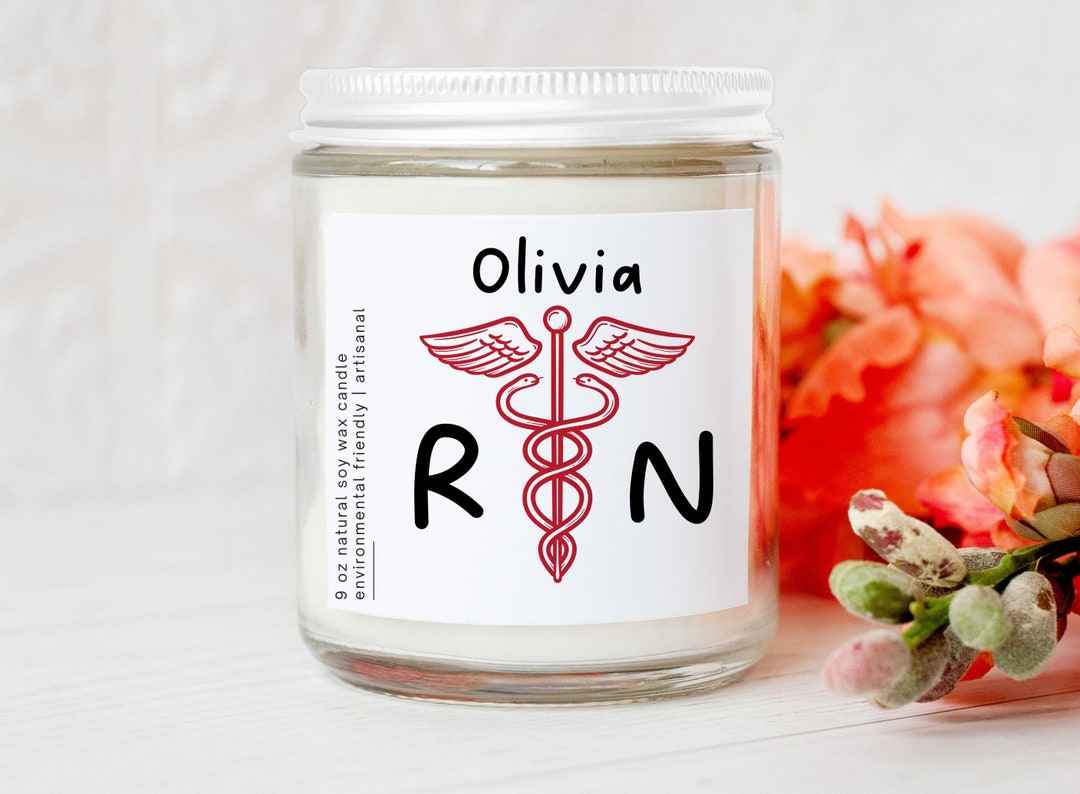 Custom Rn Nurse Candle, Nurse Appreciation Week Gift, Rn Graduation ...