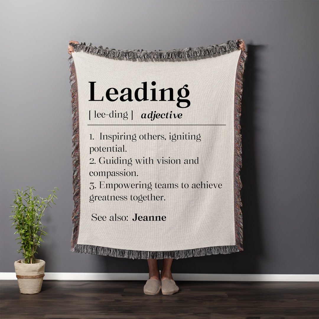 Personalized Leader Woven Blanket, Custom Leadership Throw Blanket Gift ...