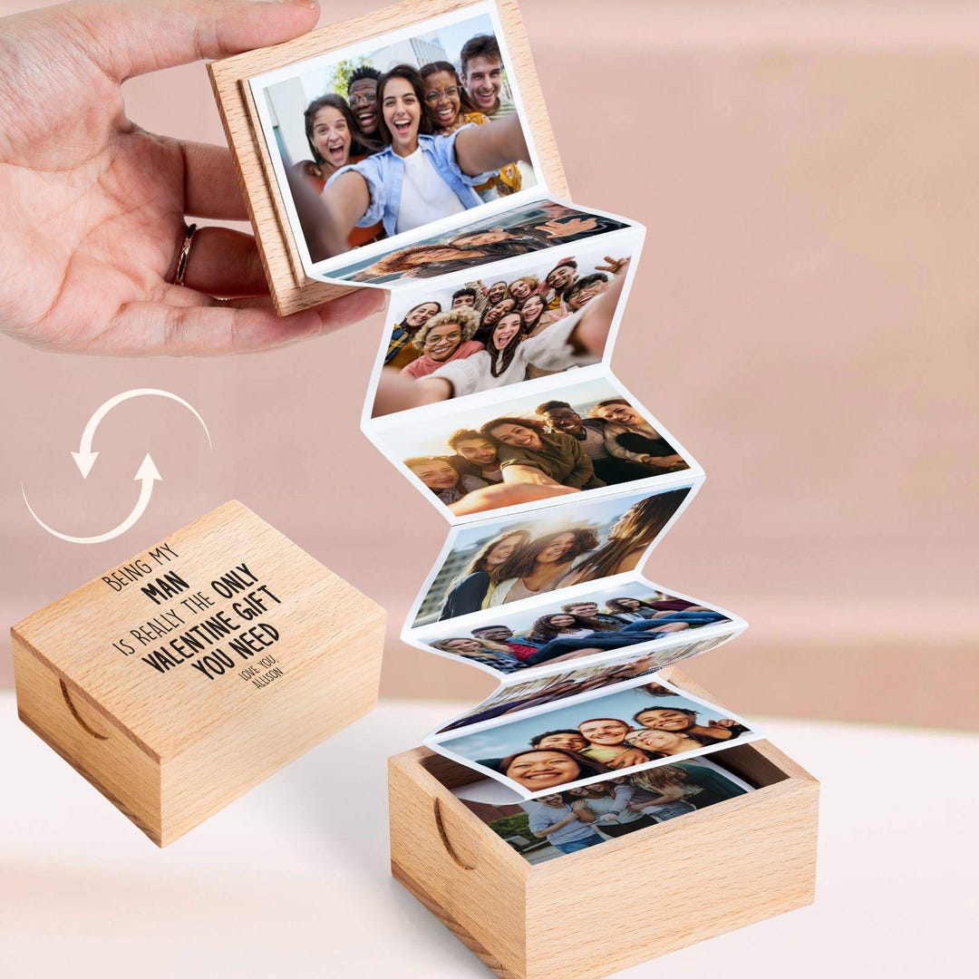 Personalized Being My Man Pull Out Photo Album, Funny Husband Valentine ...