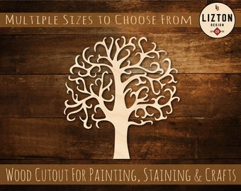 Wooden Tree Shape Cutout - Etsy