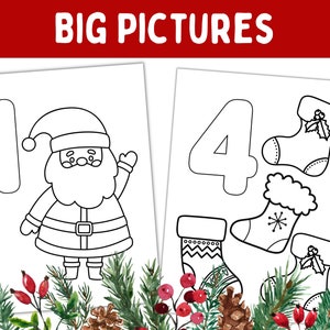 Christmas Numbers 1 - 10 Coloring Page Worksheets for Preschool ...