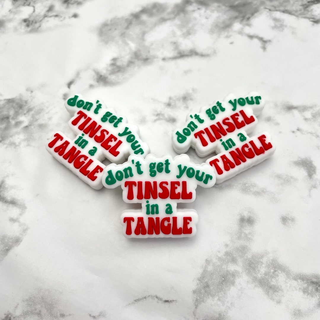 Tinsel in a Tangle Silicone Focal Beads | Holiday Christmas Adult Sassy ...