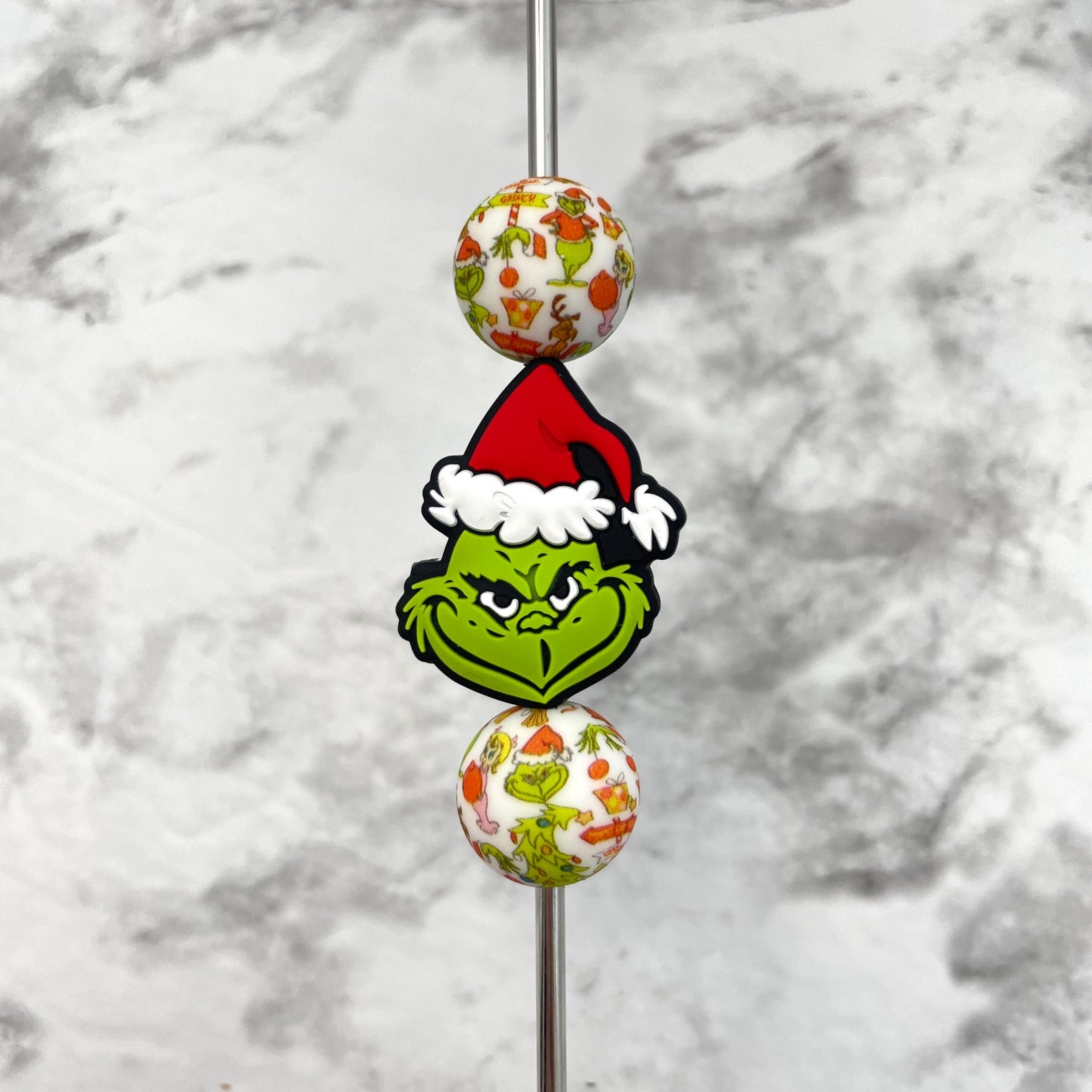 Christmas Grouch Silicone Focal Beads (red) | Holiday Christmas Themed ...