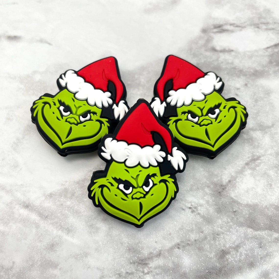 Christmas Grouch Silicone Focal Beads (red) | Holiday Christmas Themed ...