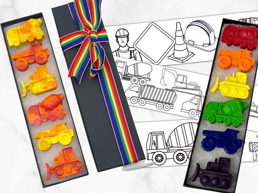 Construction Crayons Gift Set for Kids | Custom Builder Construction ...