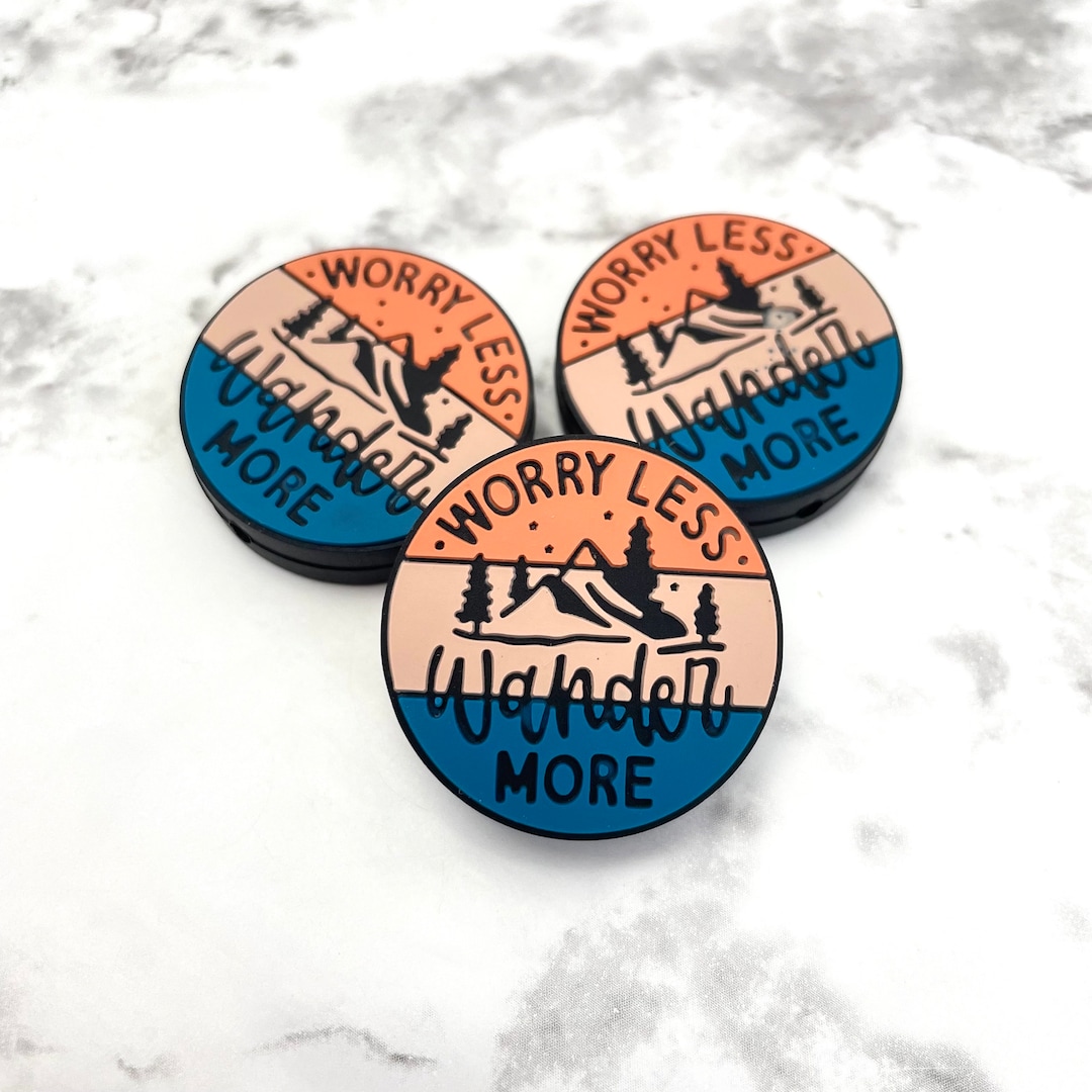 Wander More Worry Less Silicone Focal Beads | Outdoor Travel Adventure ...