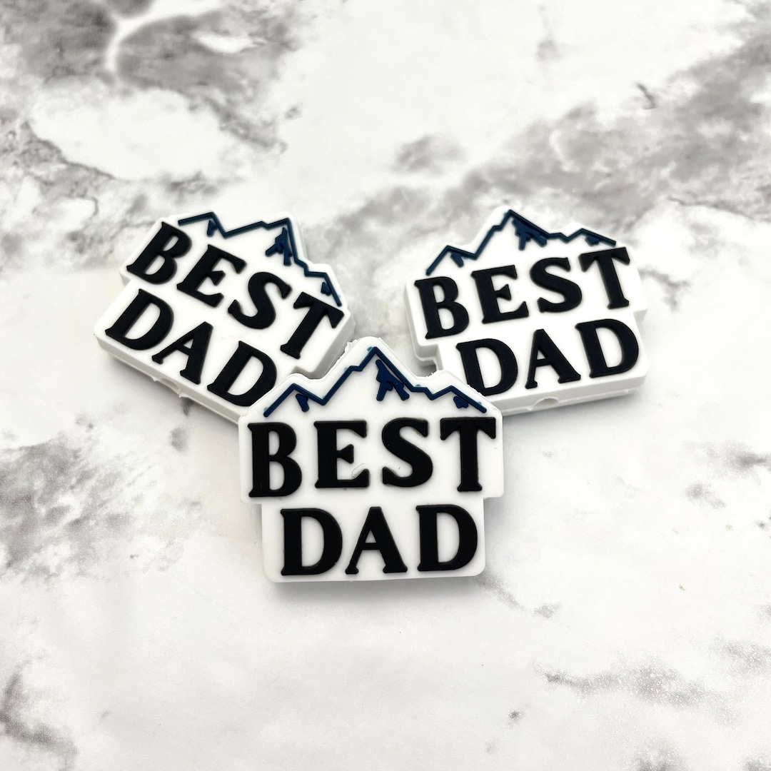 Best Dad PVC Focal Beads | Fathers Day Men Themed Loose Beads for DIY Crafts - Etsy