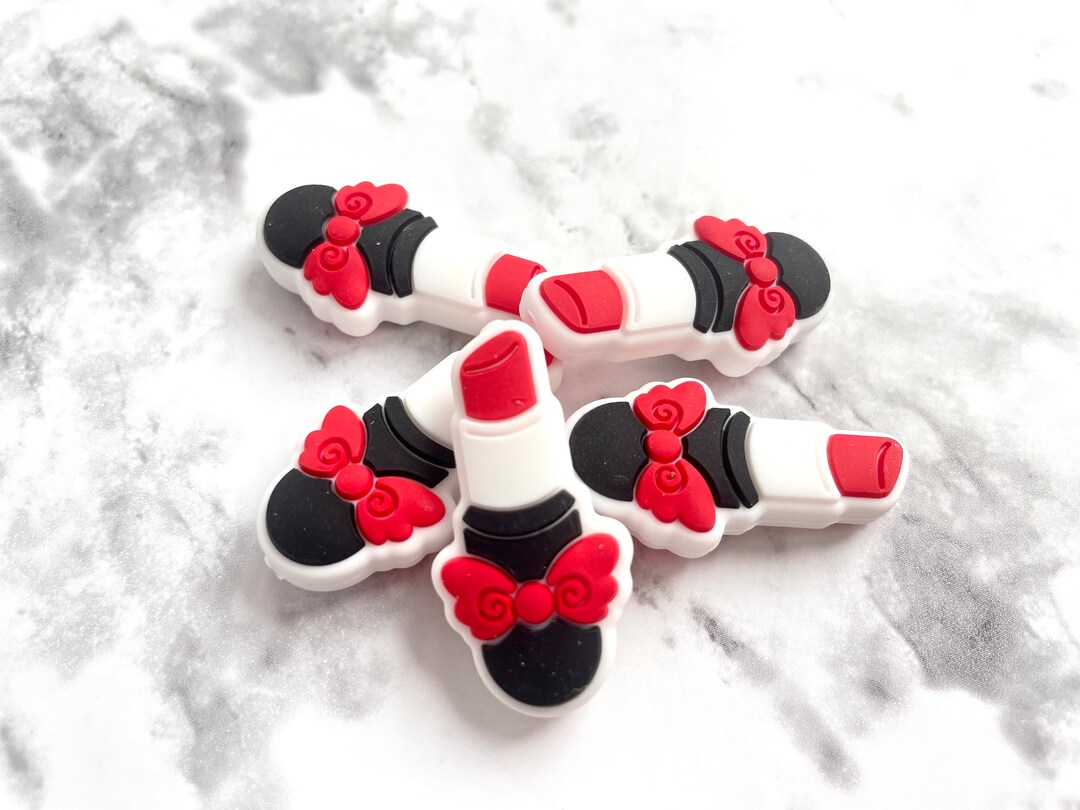 Lipstick Bow Focal Beads | Red Makeup Loose Beads, Wholesale Bulk ...