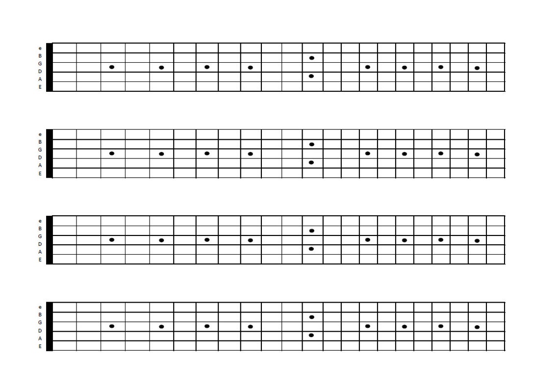 Guitar Fretboard, Blank Guitar Neck, Printable - Etsy