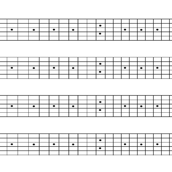 Guitar Fretboard Chart Printable - Etsy