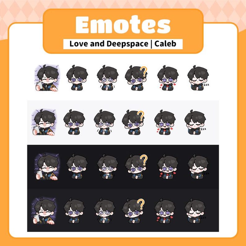 Caleb Love and Deepspace - Premade Emote Pack (6) | Twitch Emotes ...