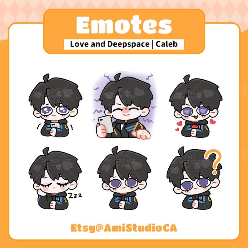 Caleb Love and Deepspace - Premade Emote Pack (6) | Twitch Emotes ...