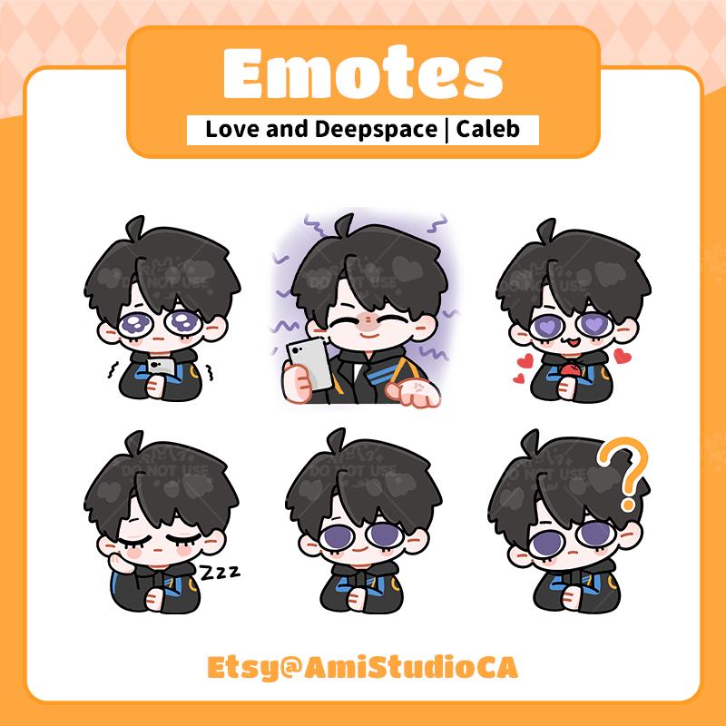 Caleb Love and Deepspace - Premade Emote Pack (6) | Twitch Emotes ...